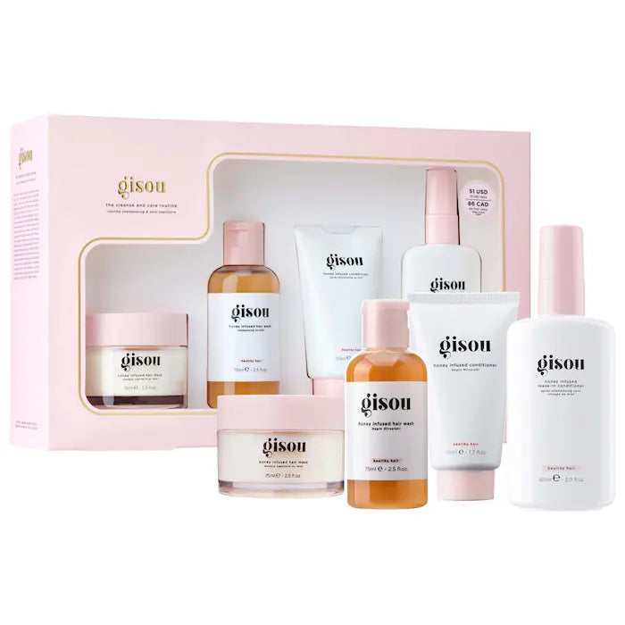 Gisou Honey Infused Hydrating Cleanse & Care Routine Hair Set – Beauty ...